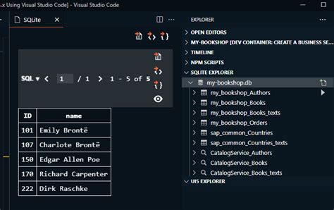 create an odata service with node js sqlite thunder client by using