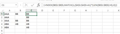 fill empty cells in excel based on signature stack overflow