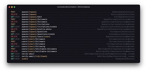 route list reinvented in laravel 9