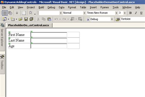 dynamically adding controls