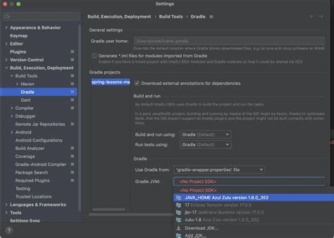 fix invalid gradle jdk configuration found could not find the
