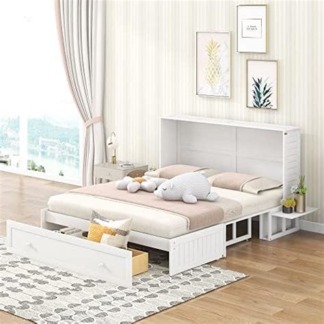 Harper And Bright Designs Queen Size Mobile Murphy Bed With