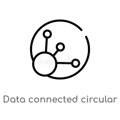 Outline Connected Users In Flow Chart Vector Icon Isolated Black