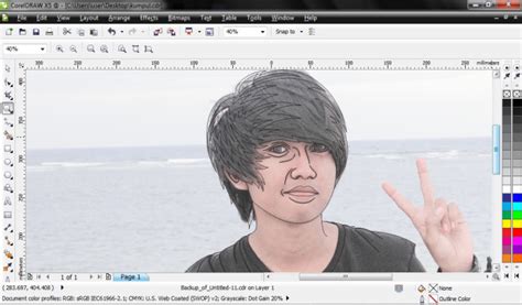 tutorial membuat vector wajah dengan coreldraw esa pradita
