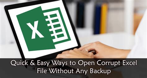 5 ways to open corrupt excel file without any backup