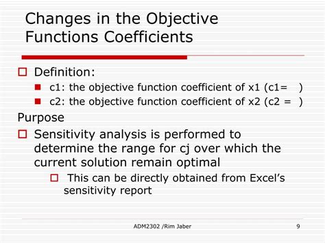 ppt what if analysis sensitivity analysis for linear programming