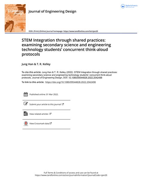 Pdf Stem Integration Through Shared Practices Examining Secondary