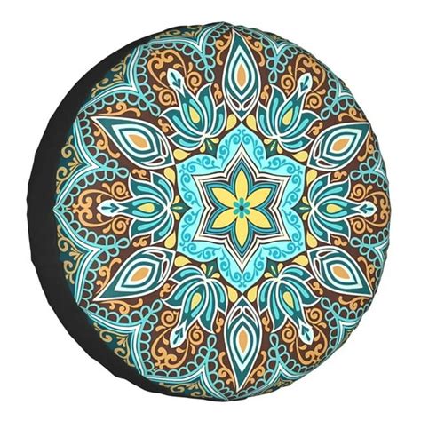 Custom Bohemian Style Mandala Floral Spare Tire Cover For 4wd 4x4