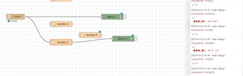 node red分别获取serial的msg payload数据，编写function node red iobroker中国