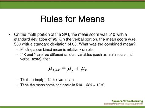 Ppt Rules For Means And Variances Powerpoint Presentation Free