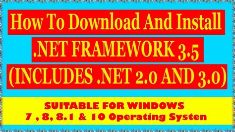 how to download and install framework 3 5 includes 2 0 and 3
