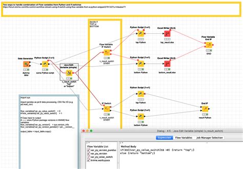 to control workflow stream using if switch using flow variable from a