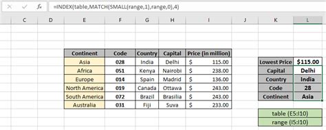 lookup nth match in table using index and match function