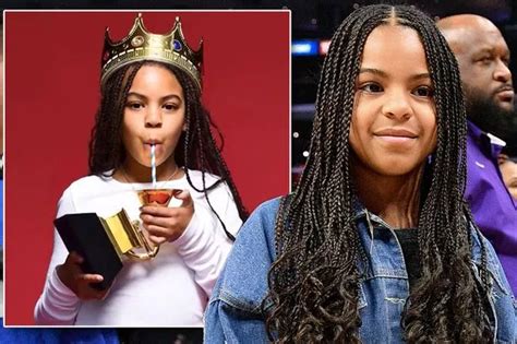 Beyonces Daughter Blue Ivy Sips Juice Out Of Her First Grammy While