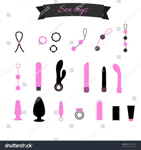 Beautiful Set Sex Toys Icons Pink Stock Vector Royalty Free 339004802