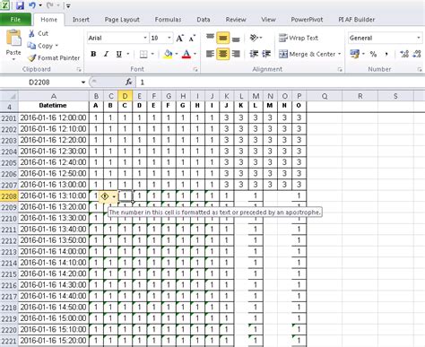 excel format in ssis and warning the number in this cell