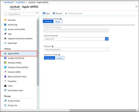 set up push notifications in azure notification hubs microsoft learn