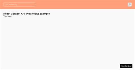 react context api with hooks codesandbox