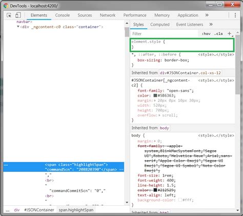 html span doesn t apply css style when entered via innerhtml stack
