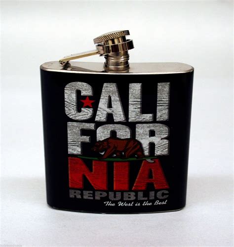 california cali for nia stainless steel flask 4067