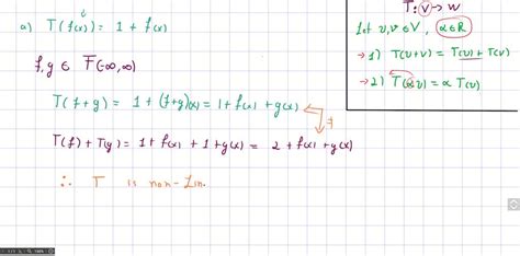 Solved Determine Whether The Mapping T Is A Linear Transformation And