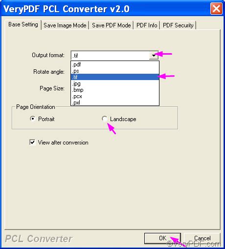 how to convert pcl to tif and set page orientation verypdf knowledge