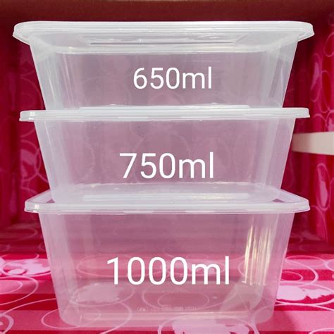 Jual Thinwall Rec 650ml 750ml 1000ml Kotak Food Container Isi 25pcs