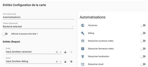 créer un mode vacances dans home assistant
