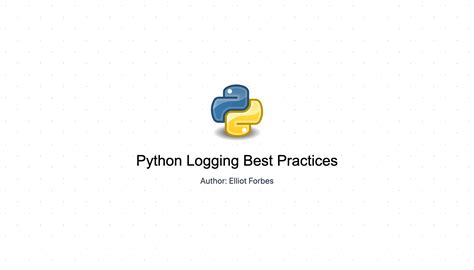python logging best practices