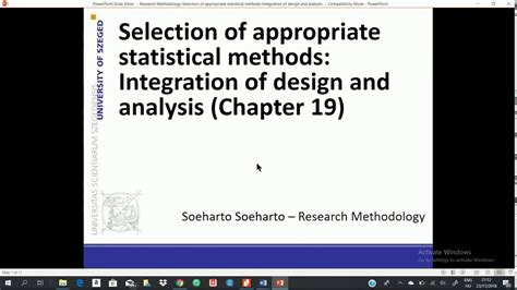 Selection Of Appropriate Statistical Methods Integration Of Design And