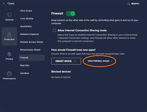 How To Set Up Firewall Application Rules Avast