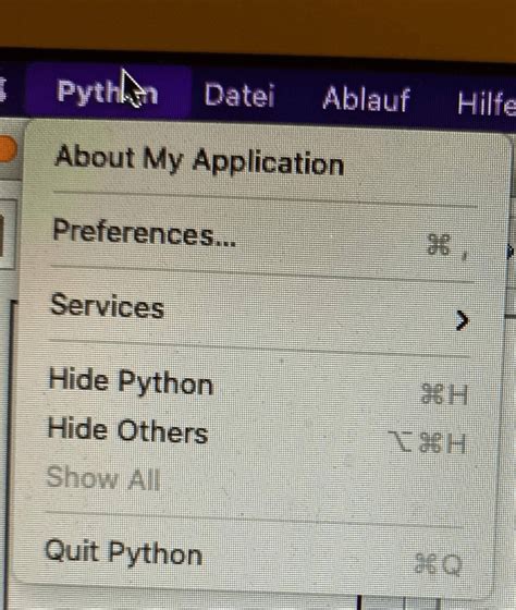 python menu item in tkinter is not working properly in macos images