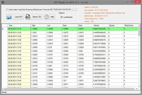 bulk hst to csv converter request trading hours and