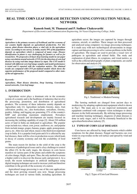 Pdf Real Time Corn Leaf Disease Detection Using Convolution Neural