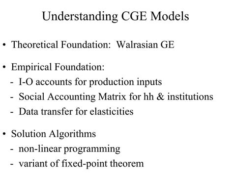 Ppt Introduction To Computable General Equilibrium Analysis Input