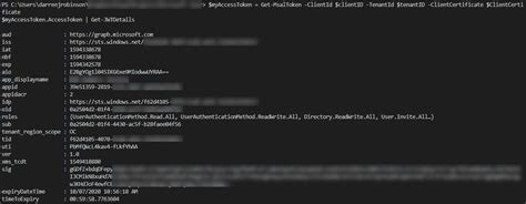 microsoft graph using msal with powershell and certificate