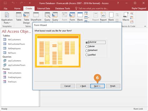 Create A Form With The Wizard Customguide