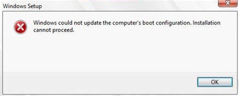 Windows Could Not Update The Computers Boot Configuration Martinez