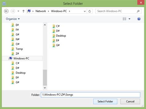 how to include unc network folder paths and shares in libraries
