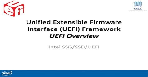 Unified Extensible Firmware Interface Uefi Framework · Unified