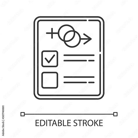 Vetor Do Stock Sex Test Linear Icon Examination Page Male Female