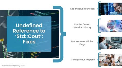 undefined reference to ‘std cout its causes and solutions position