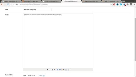 python tinymce with django less options for editing stack overflow