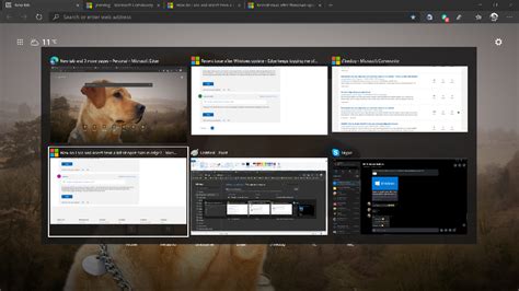 how do i see and select from a list of open tabs in edge microsoft