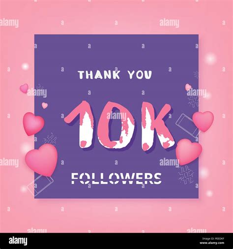 10k Followers Thank You Square Banner Template For Social Media Post