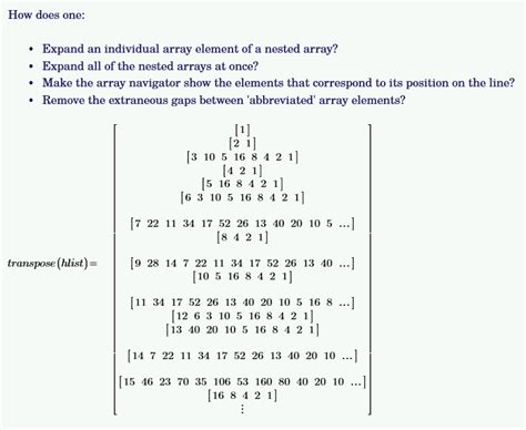 how does one expand nested array elements when vie ptc community
