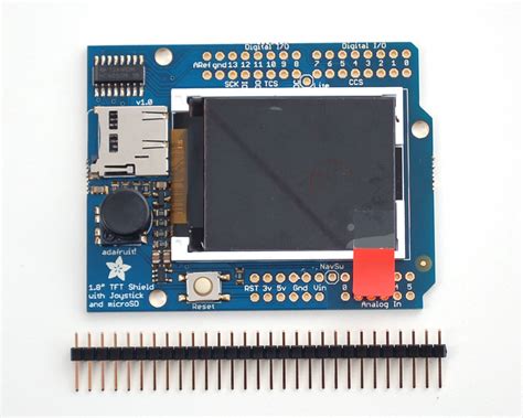 802 adafruit 1 8 18 bit color tft shield w microsd and