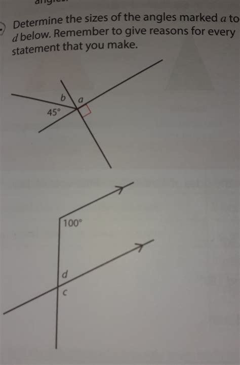 Solved Ai Determine The Sizes Of The Angles Marked A To A Below
