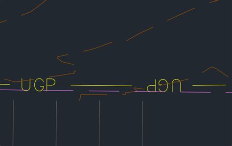 autocad the text in polyline linetype displays in opposite