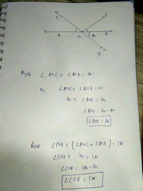 In The Given Figure Lines Xy And Mn Intersect At O If Poy 90 O And
